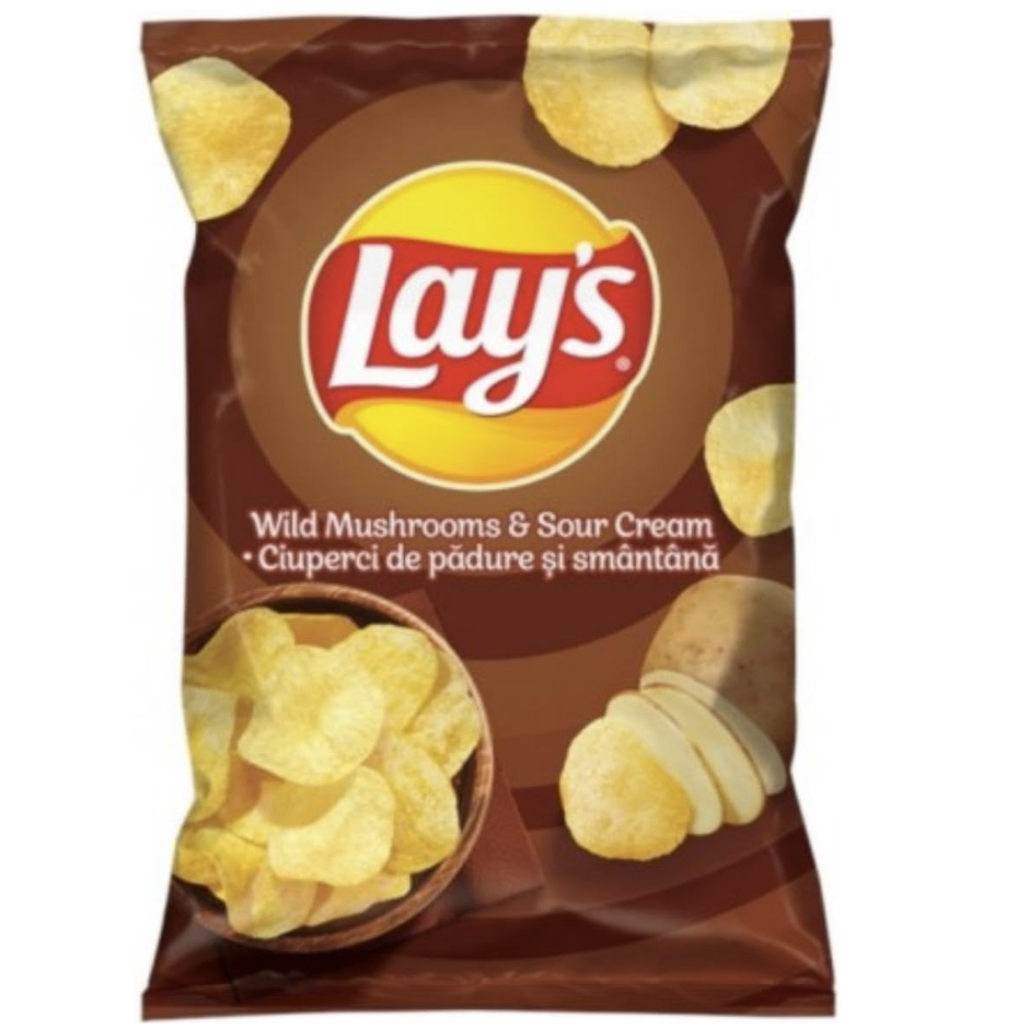 Lay's Crisps Mushroom & Sour Cream 125 g / 4.41 oz | Czechmovie