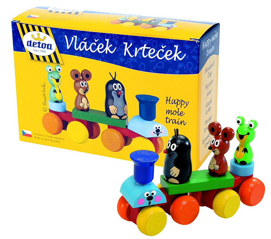 Wooden train Mole | Czech Toys | czechmovie